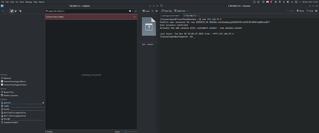 SFTP authentication fails on Dolphin - Help - KDE Discuss