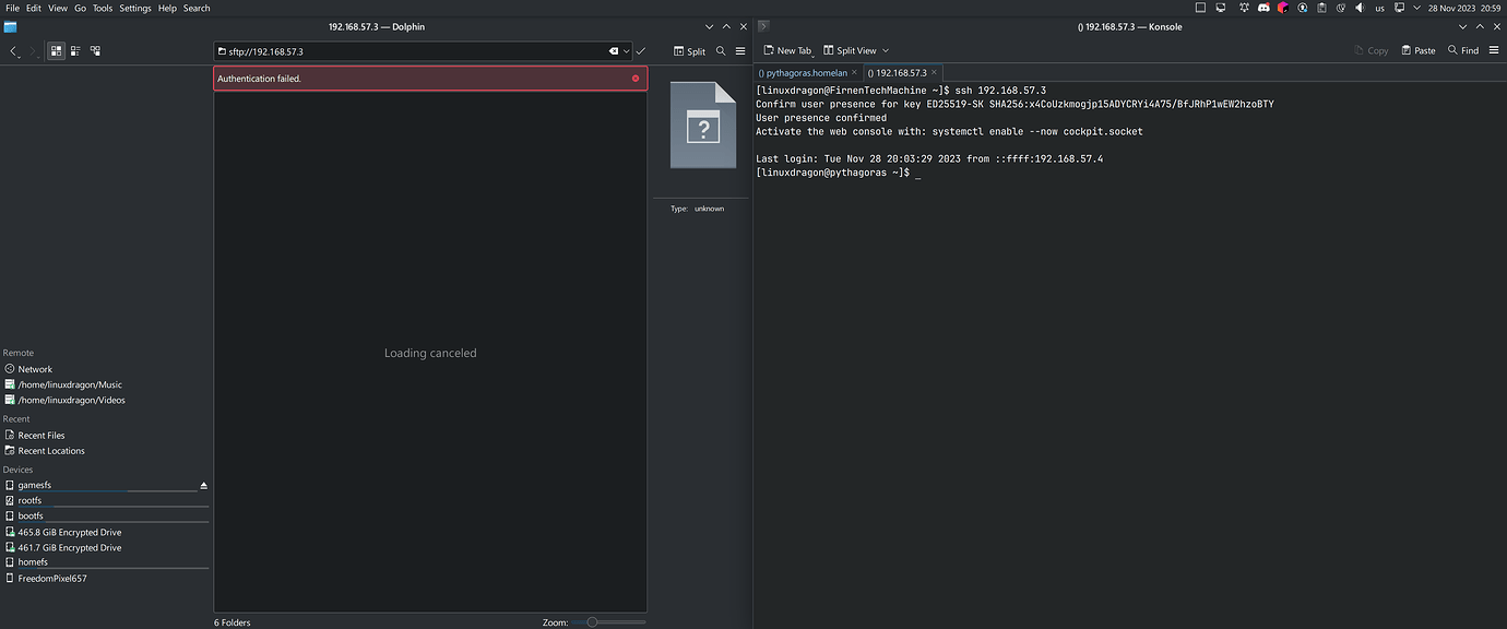 SFTP authentication fails on Dolphin - Help - KDE Discuss SFTP authentication fails on Dolphin - Help - KDE Discuss