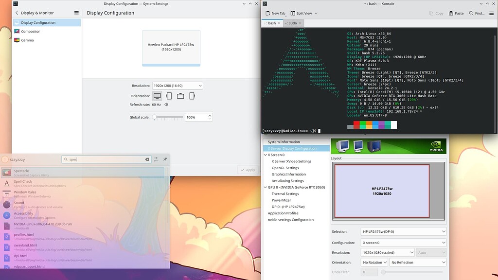 My taskbar doesnt show up becuase kde (xorg) thinking that the resolution is 1920x1200 when its ...