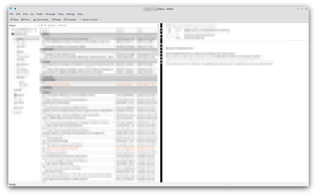 Allow removing the vertical "HTML bar" in KMail - Brainstorm - KDE Discuss