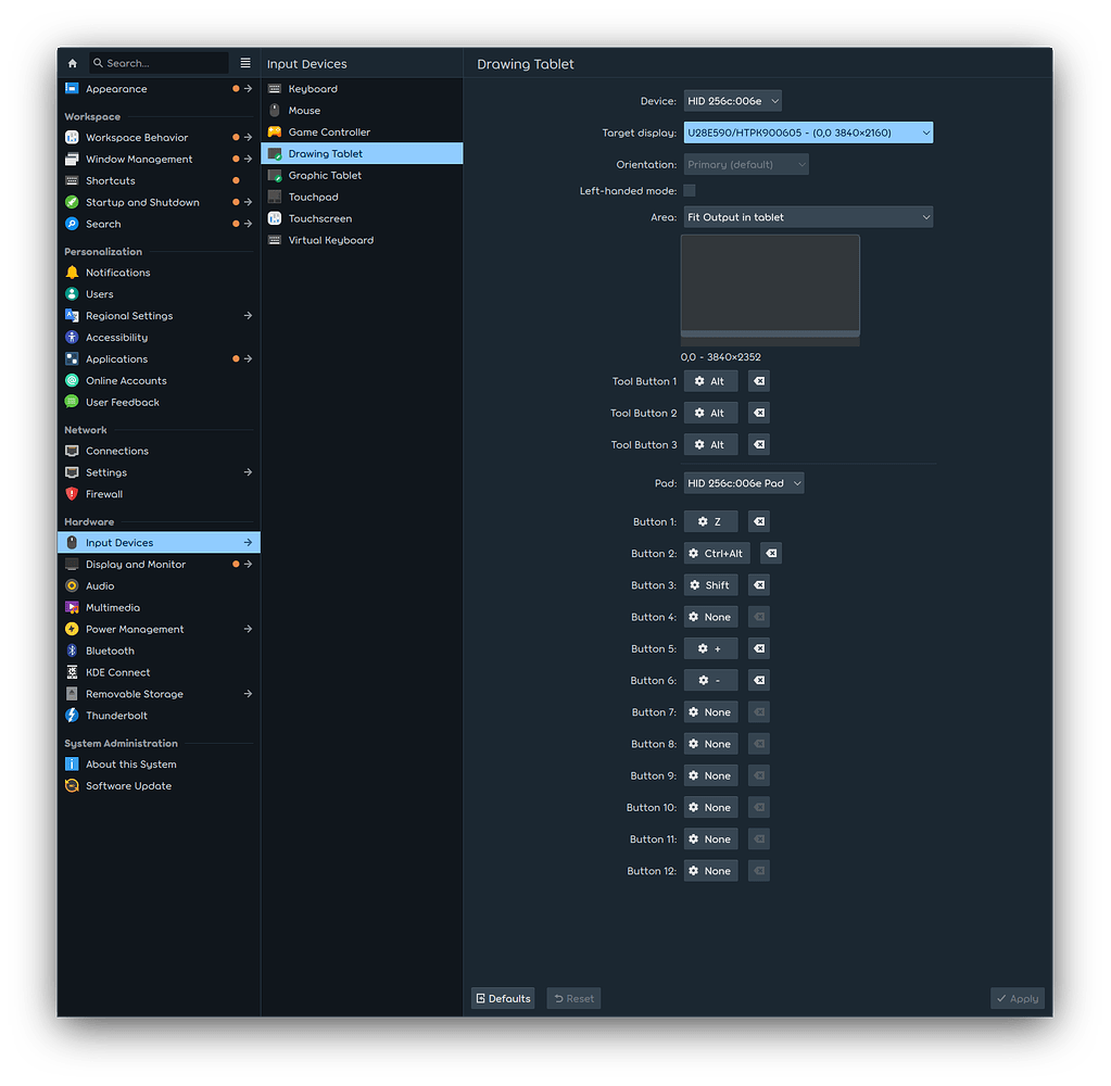 Change graphic tablet orientation in Wayland - Help - KDE Discuss