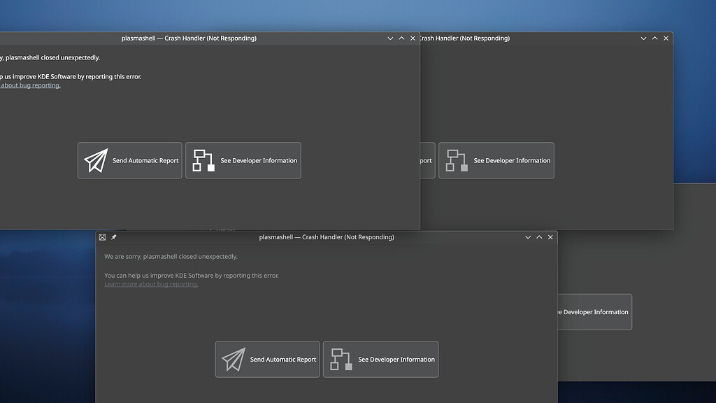 Plasmashell crashes after screen lock/timeout - Help - KDE Discuss