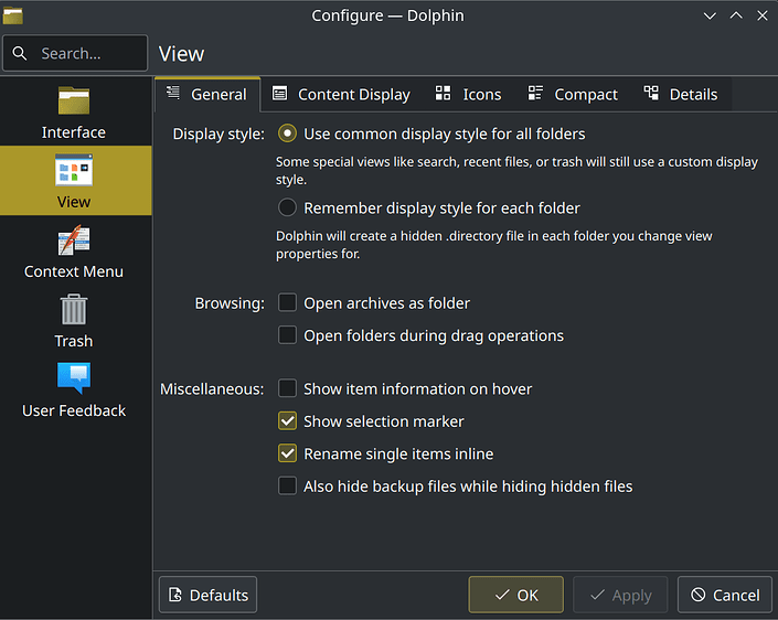Dolphin: setting to show the hidden files by default - Help - KDE Discuss