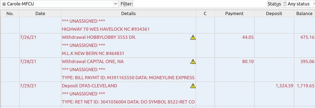 Imported Quicken data - Help - KDE Discuss