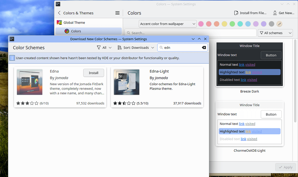 KDE Plasma Theme not downloading - Help - KDE Discuss