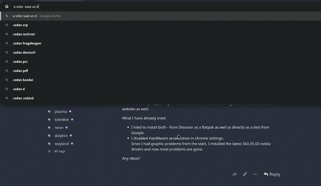 Chrome with graphic problems - Help - KDE Discuss