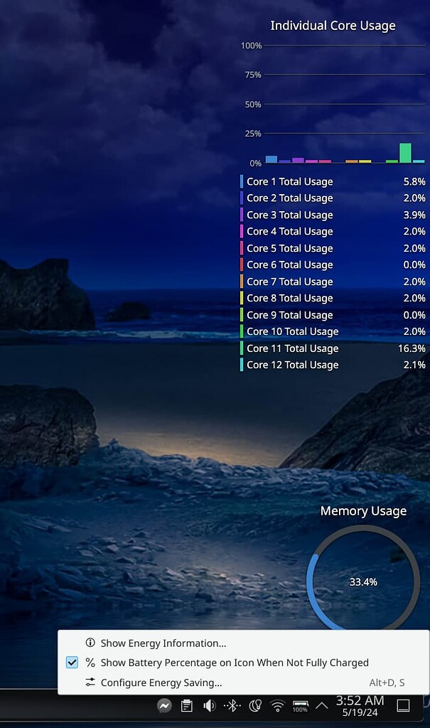 Battery Percentage on Icon When not Fully Charged - Help - KDE Discuss