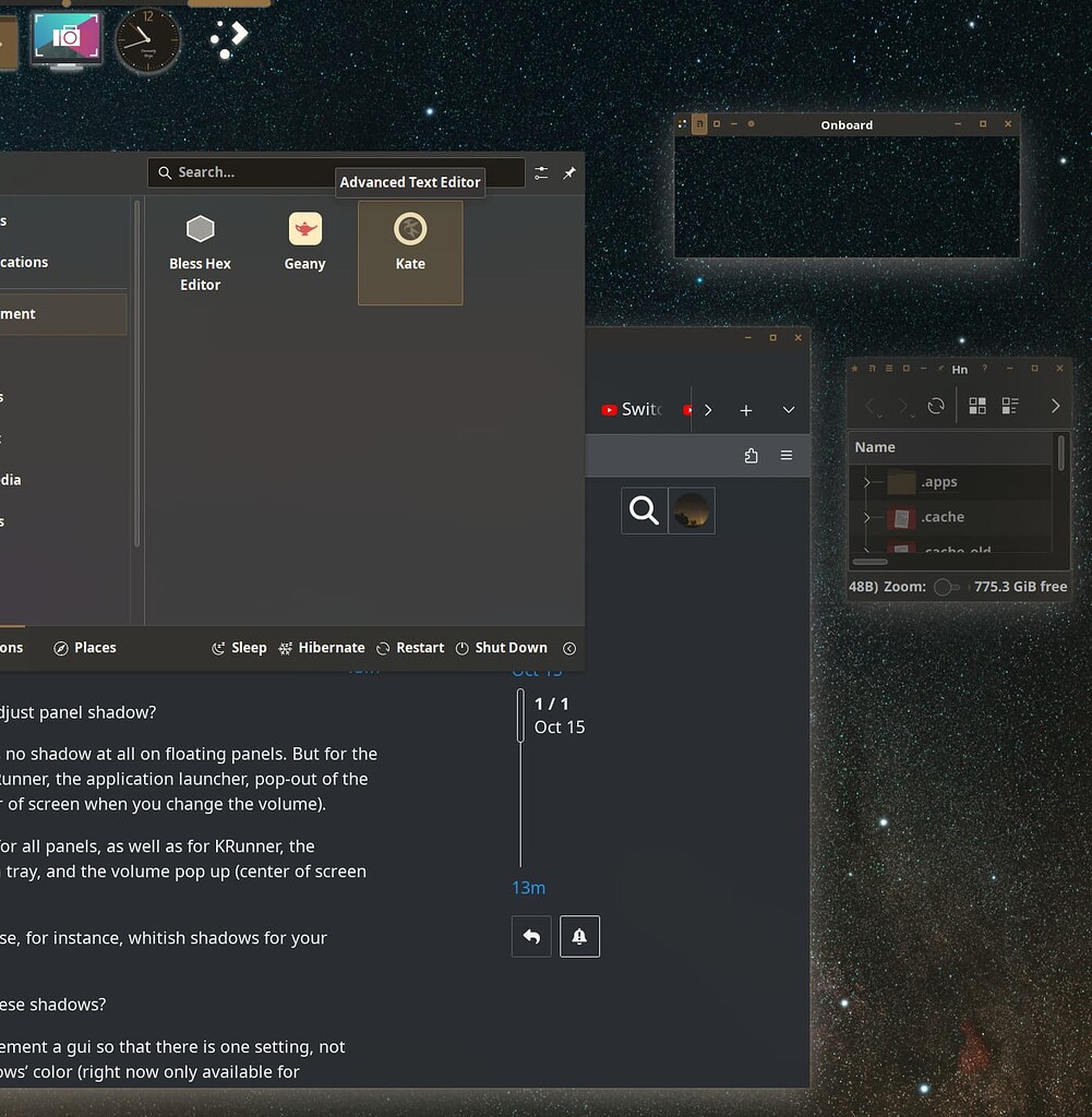Adjusting Color of Panel Shadow? - Help - KDE Discuss