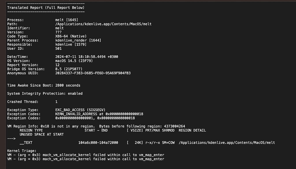 I get an error while building the project. I use a MacBook Pro 2019 ...