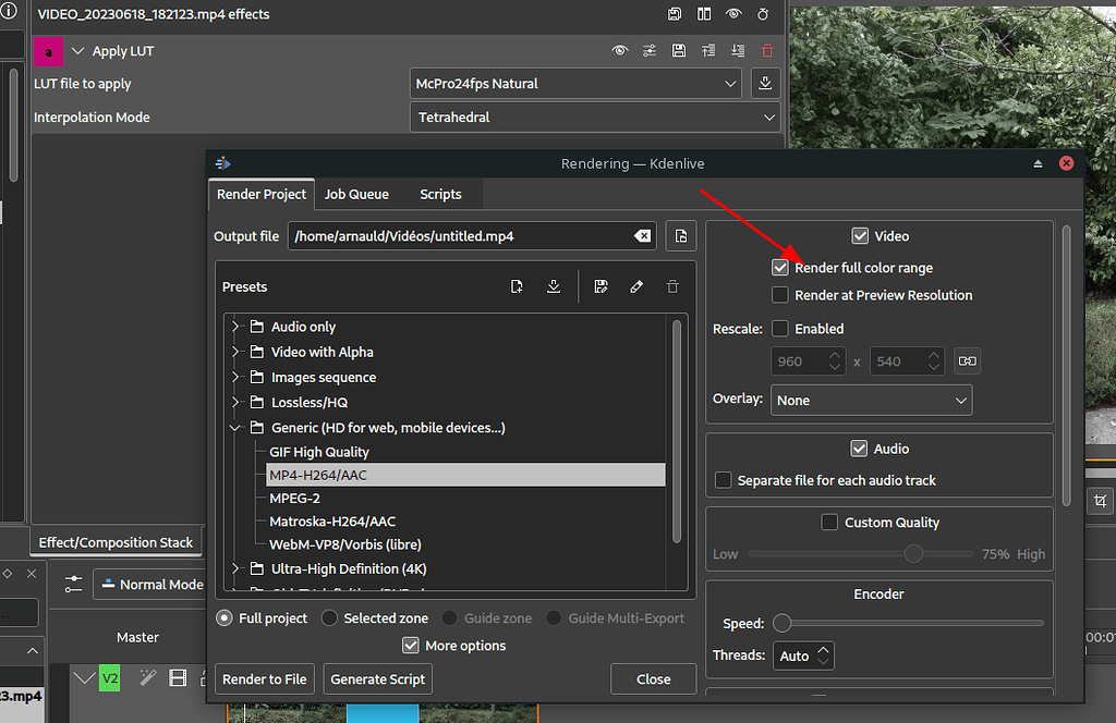 Rendering "Full color range" option - Help - KDE Discuss