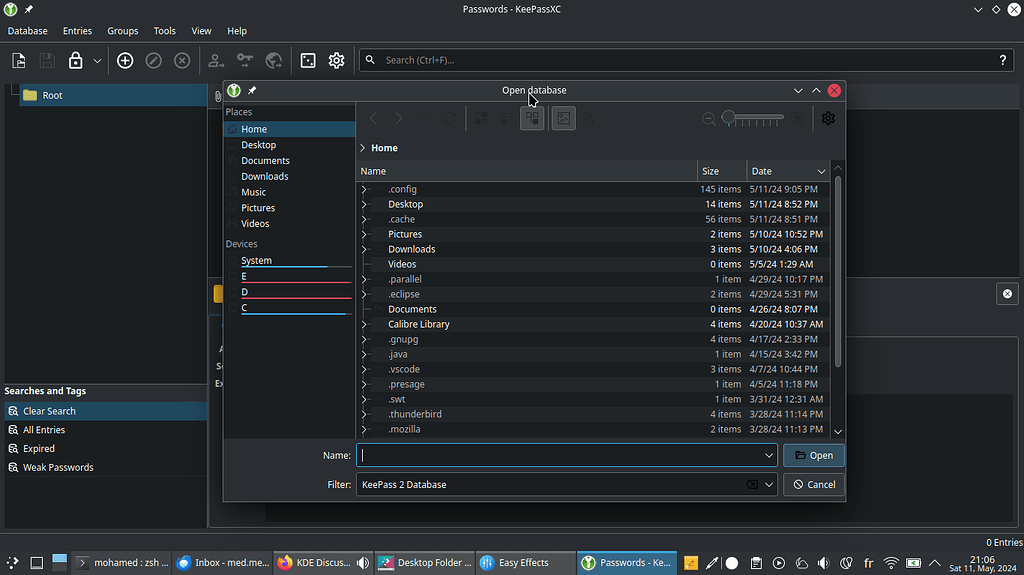 Any fix for KeepassXC wrong icons in open/save dialogs? - Help - KDE Discuss