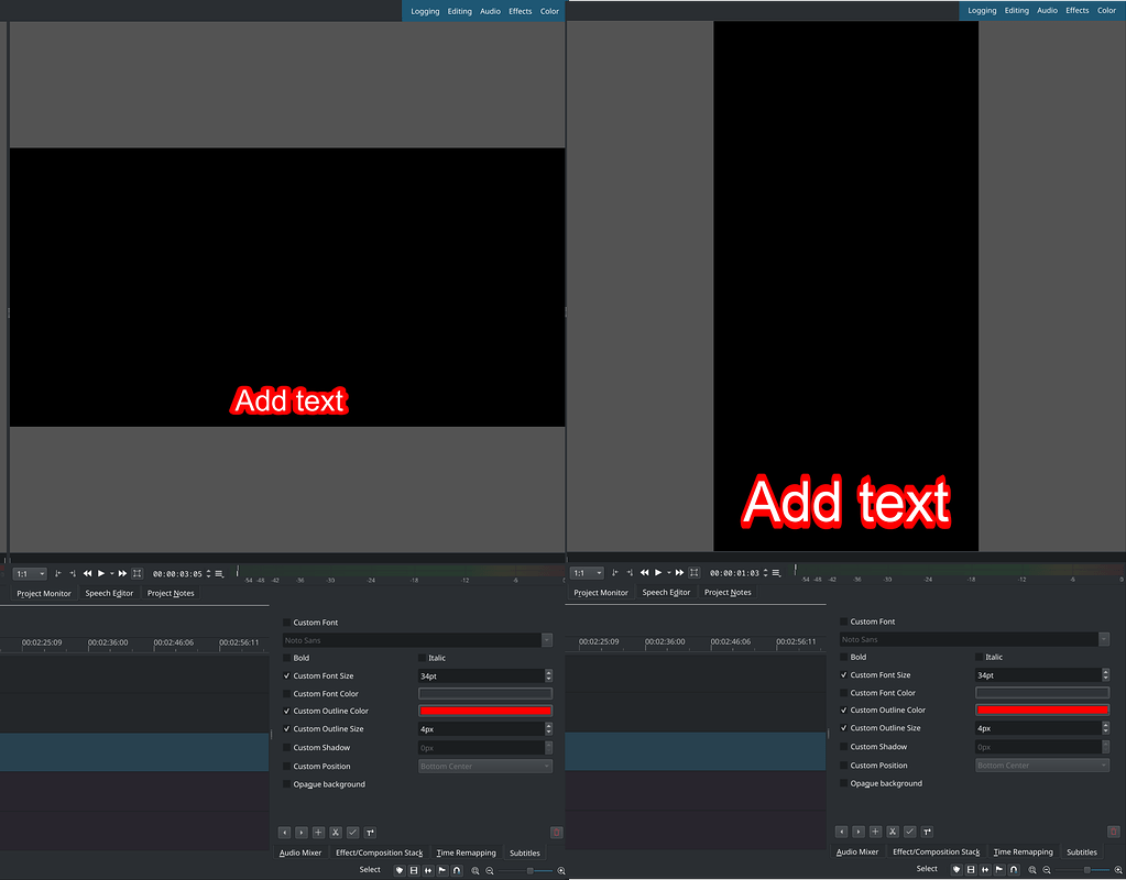 Subtitle outlines are stretched depending on aspect ratio - Help - KDE ...