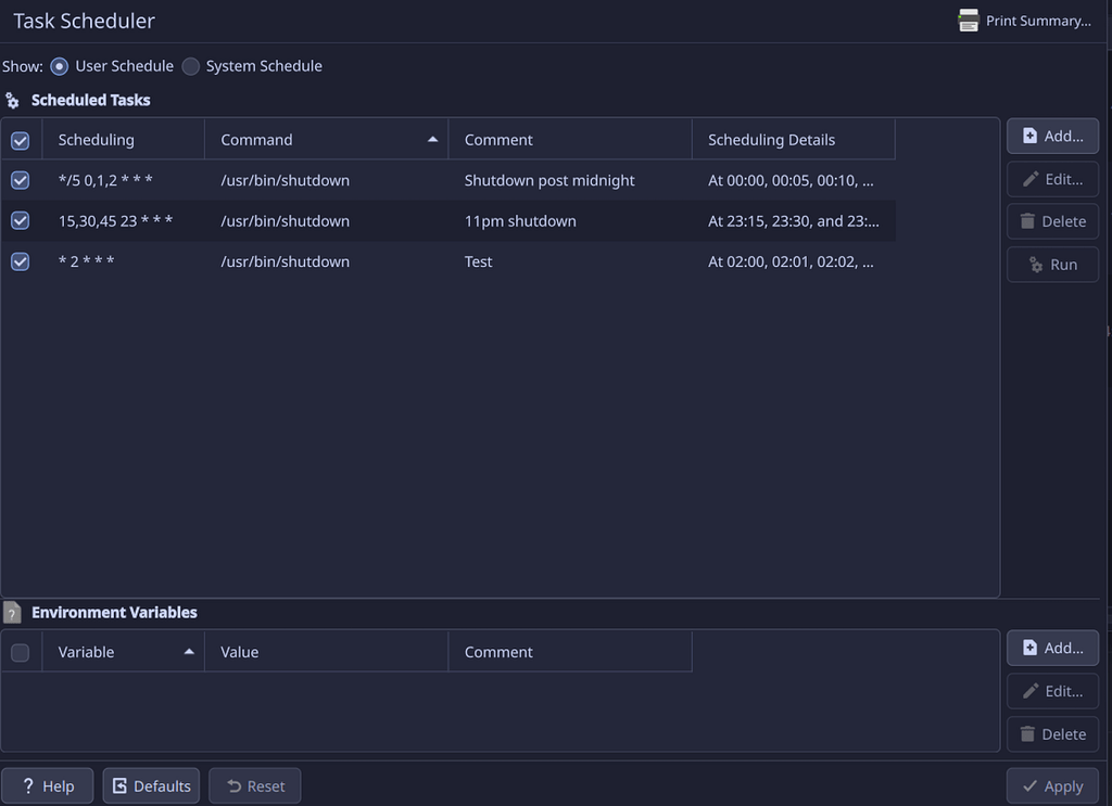 Kcron / KDE Task Scheduler not working - Help - KDE Discuss