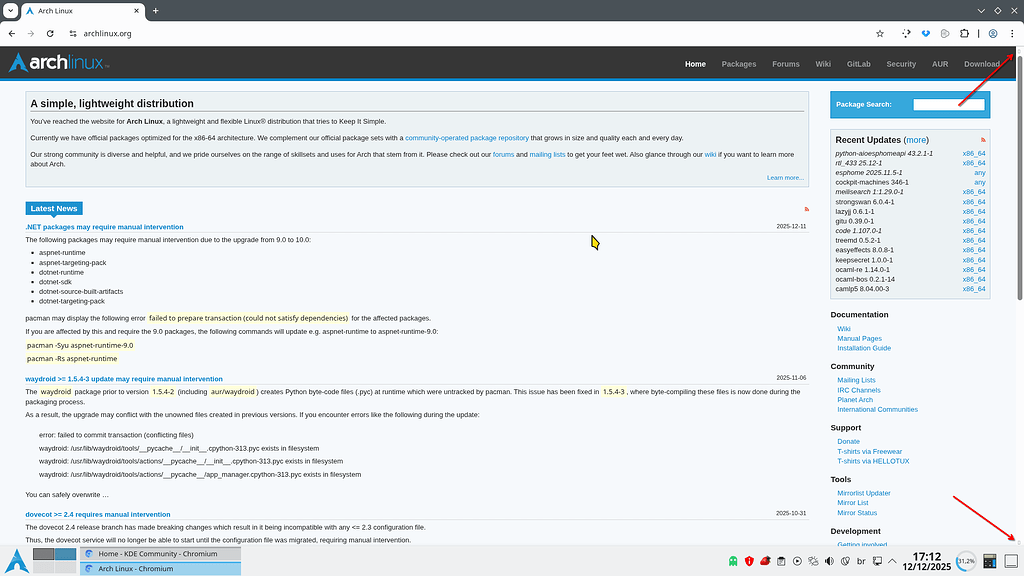 Arrows of the scroll bar of Chromium and Chromium-based browsers are ...