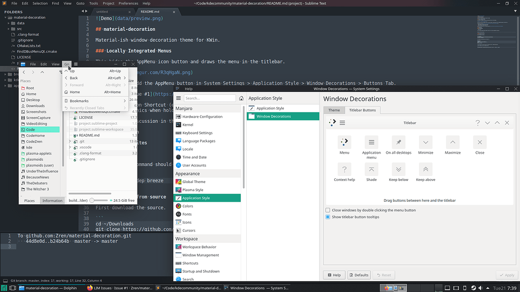 Decoration with Locally Integrated Menu - General - KDE Discuss