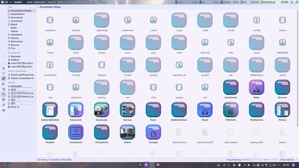 Dolphin displays folders in different sizes - Help - KDE Discuss