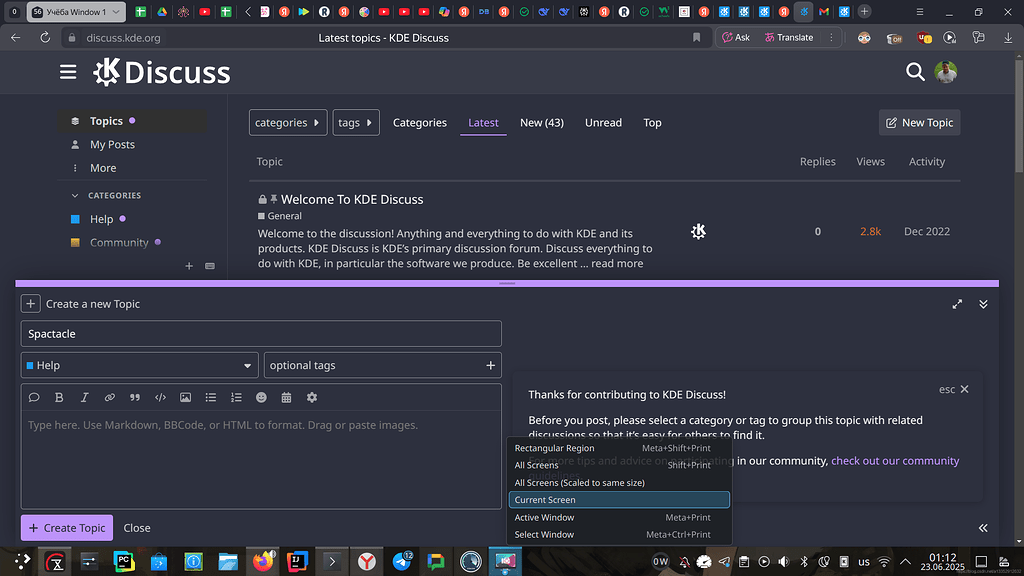 Spectacle bug on KDE Neon - Help - KDE Discuss