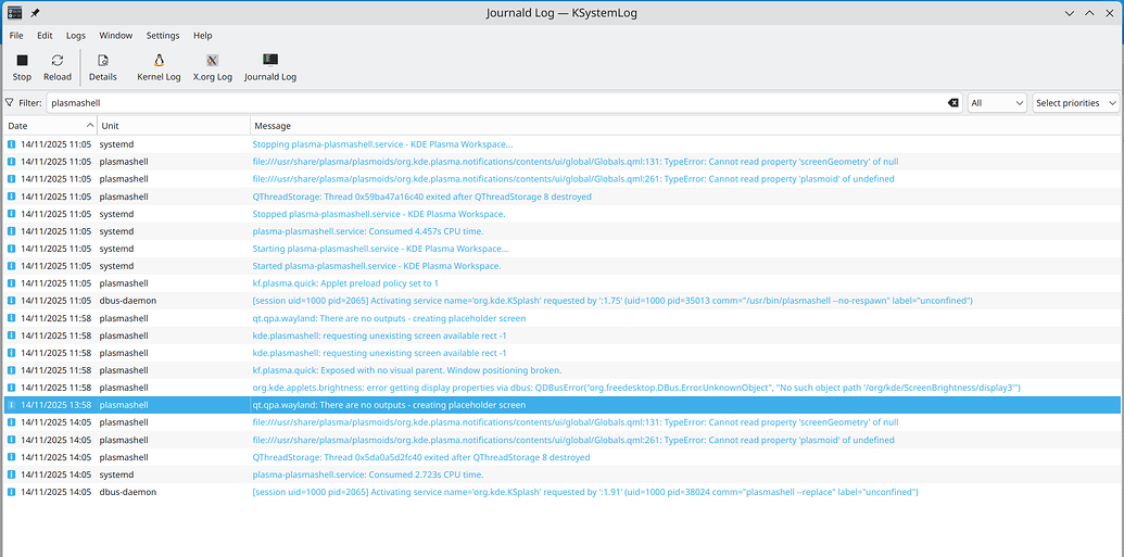 panels does not work after wakeup - Help - KDE Discuss