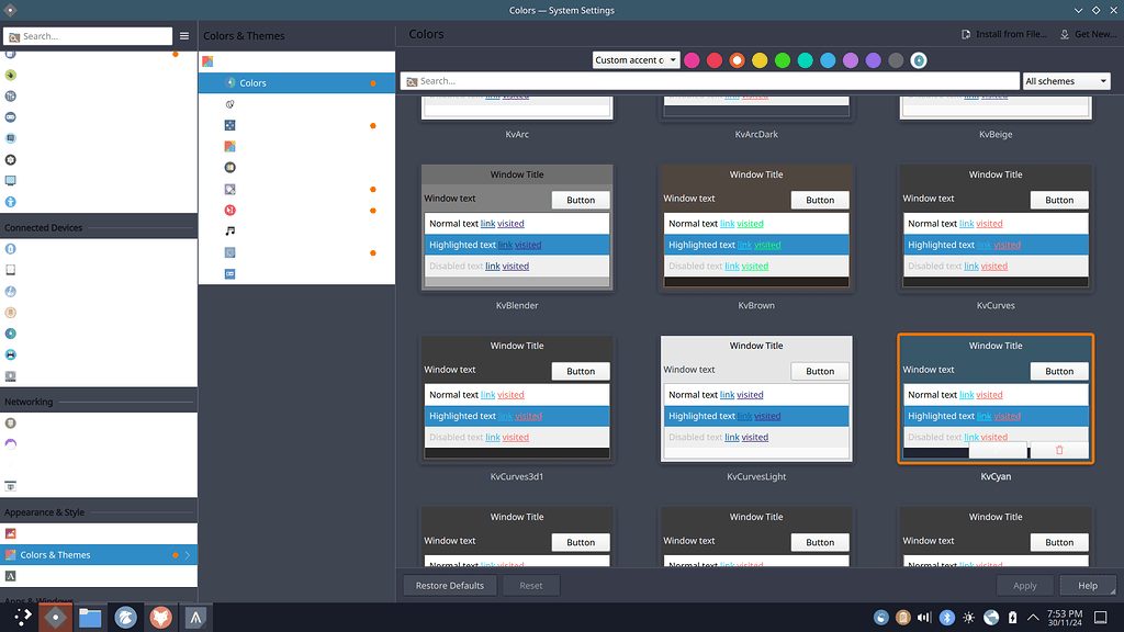 Colors not applying to even System Config Window - Help - KDE Discuss