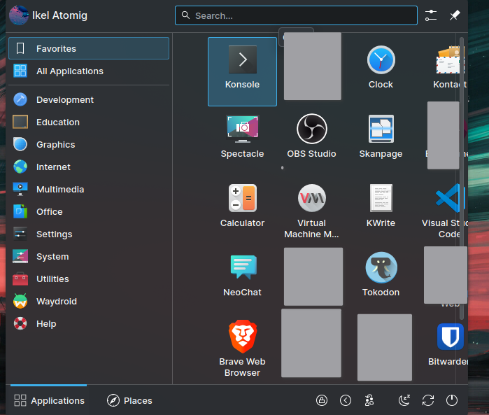 Application Launcher not looking good after switching activities - Help - KDE Discuss