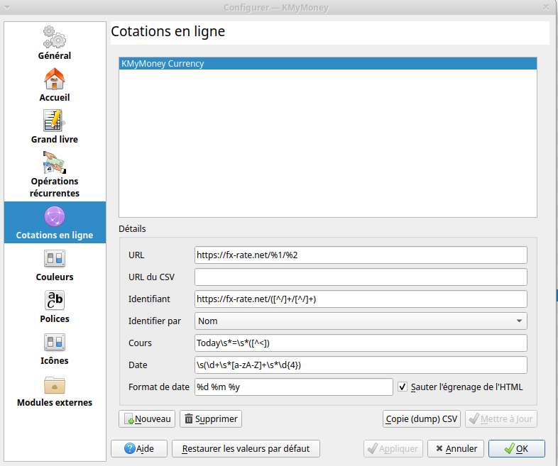 Kmoney currency udpates not working - #54 by Nicolas_L - Help - KDE Discuss Kmoney currency udpates not working - #54 by Nicolas_L - Help - KDE Discuss