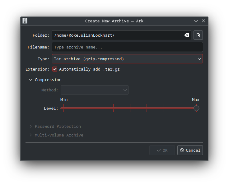 I'd like Ark to test and use the best compression method for an input ...