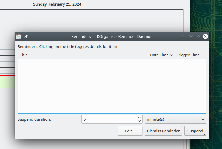 Less functionality of reminder of KOrganizer 5.22.3? - Help - KDE Discuss