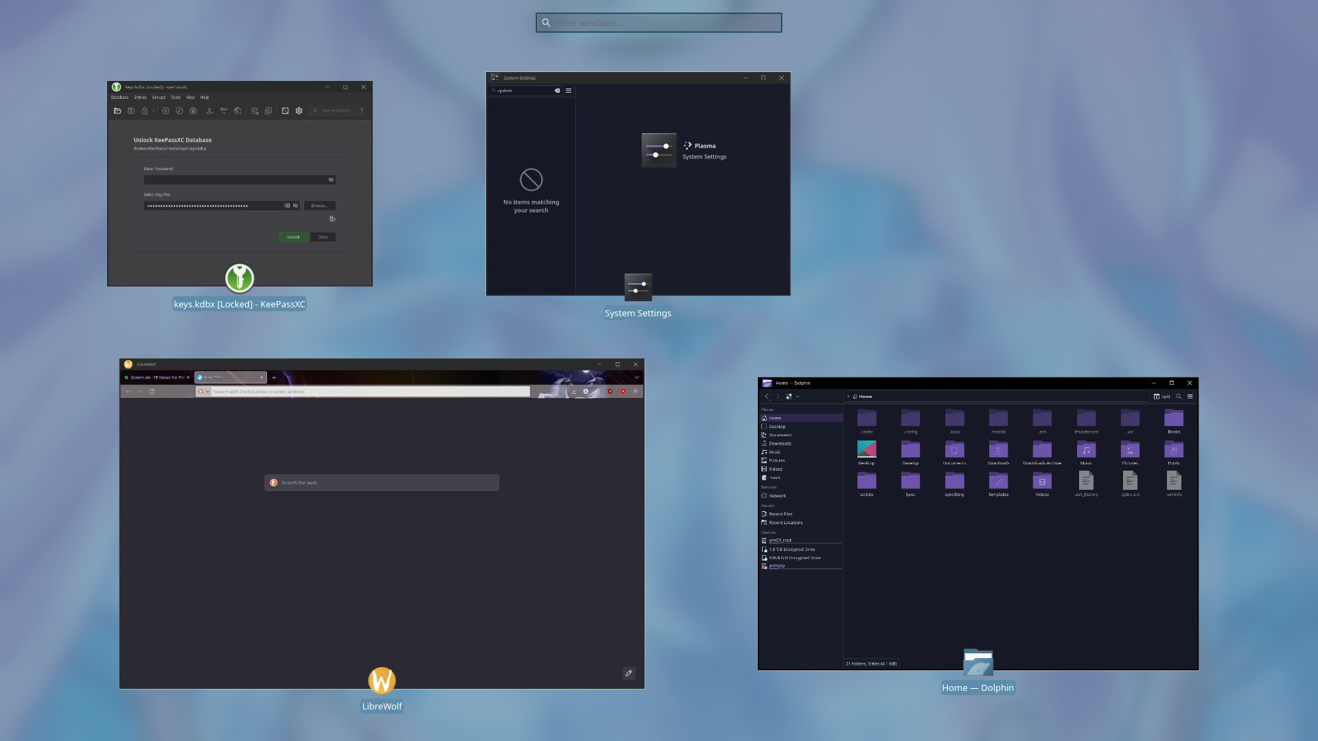 Any hope for being able to disable the background blur and tint during "Present Windows"? - Help ...